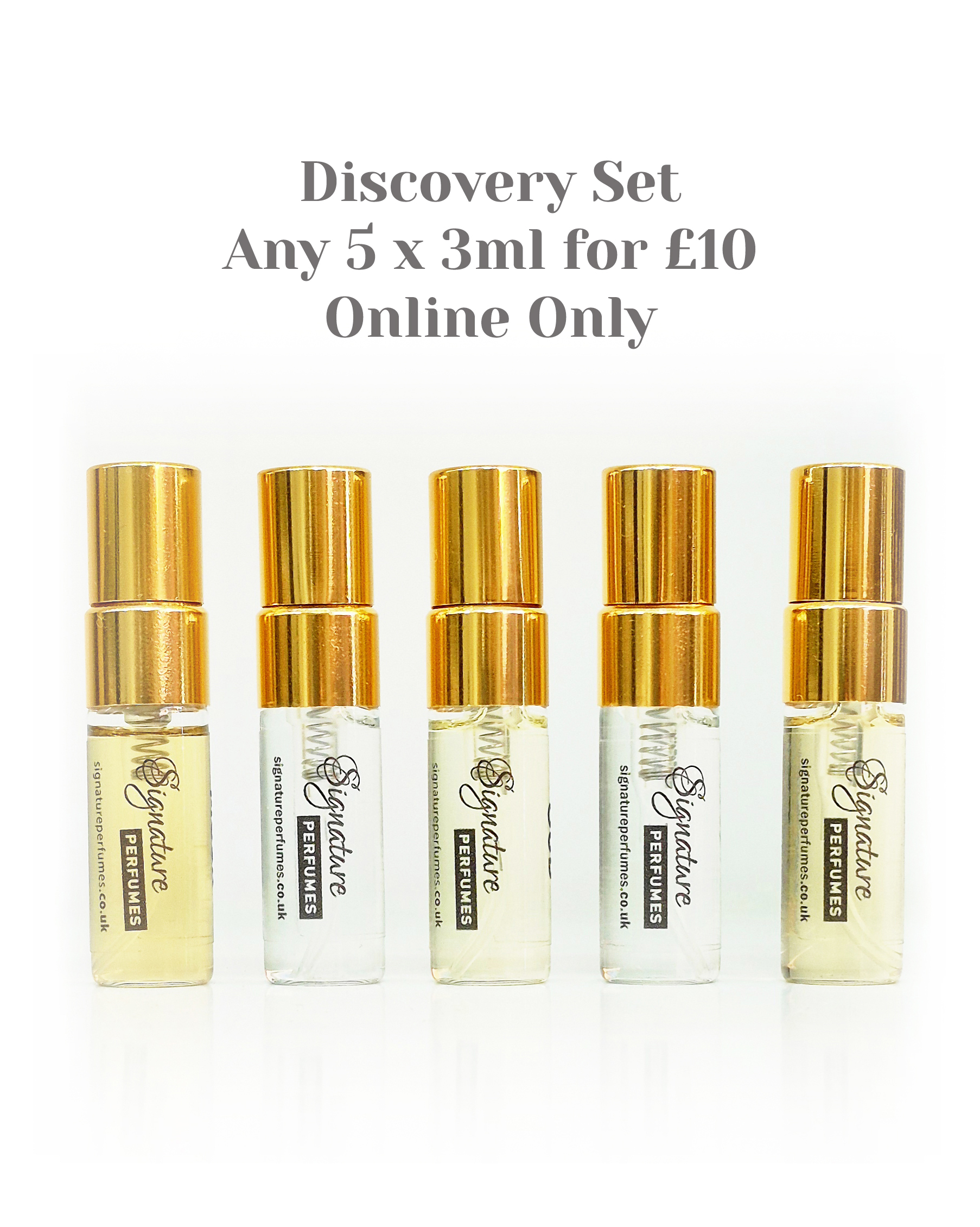 Any 5 x 3ml Miniature Sprayers Discovery Set | Signature Perfumes UK
